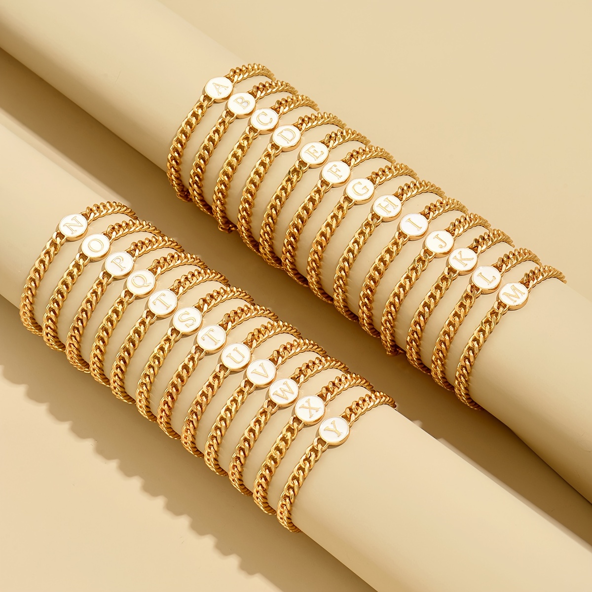 Gothic Punk Style Chain 26 Letters Bracelet Women's - Temu United Kingdom