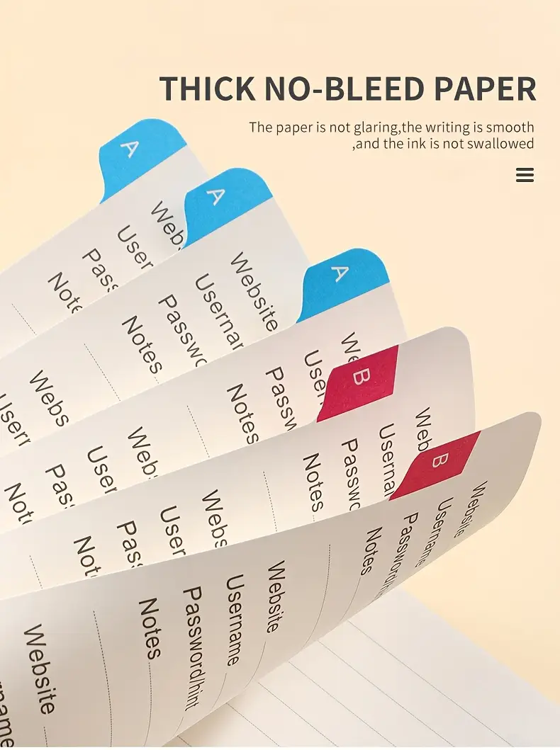 Secure A5 Password Book With Alphabet Tabs Ideal For Home Temu