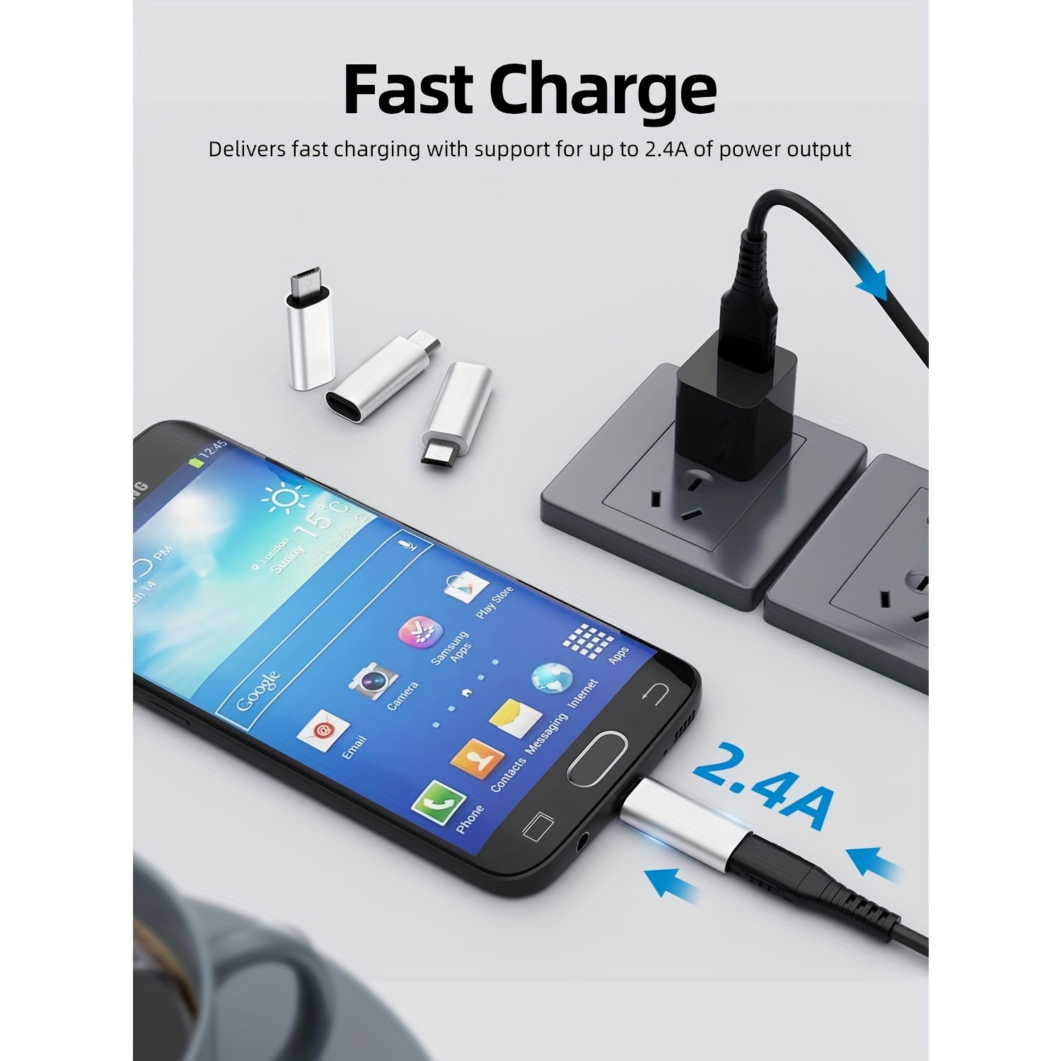 Micro Usb Adapter (male) Type C (female) Connector Converter - Temu