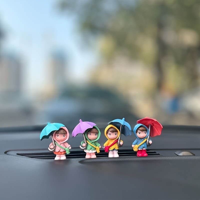 Cute Cartoon Little Girl An Umbrella Car Ornaments Car - Temu Australia