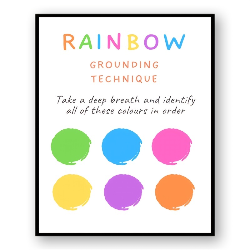 Classroom Decor Rainbow Grounding Technique Calming Corner - Temu Portugal