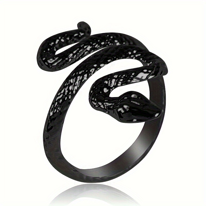 Vintage Snake Ring Men's Punk Style Golden Open Adjustable - Temu New ...