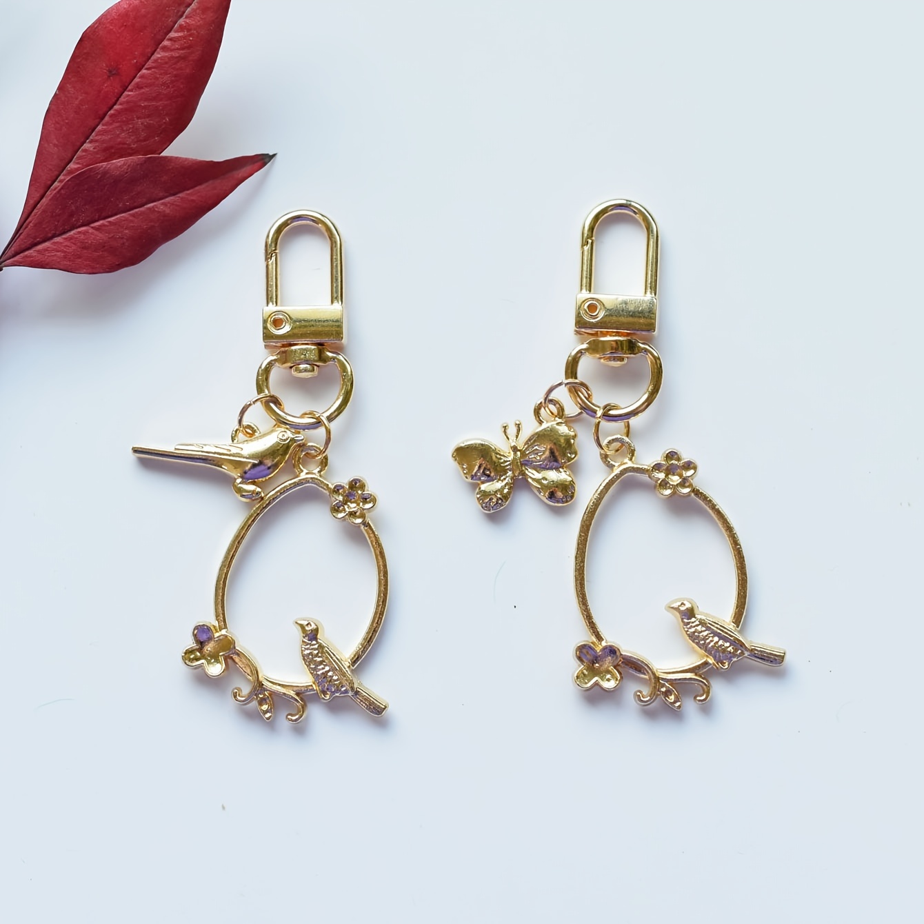 Flower Bird Butterfly Keychain Pendant Fashion Vintage Bag - Temu Australia