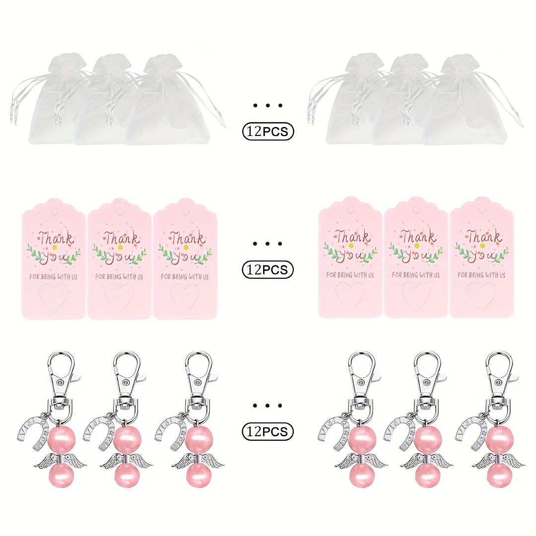12 24 Sets Guardian Angel Pendants Gift Decor Guardian Angel Organza ...