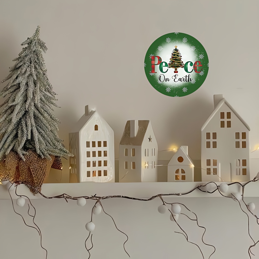 Peace Earth Wooden Sign Merry Christmas Gift Wall Decor Room - Temu Canada