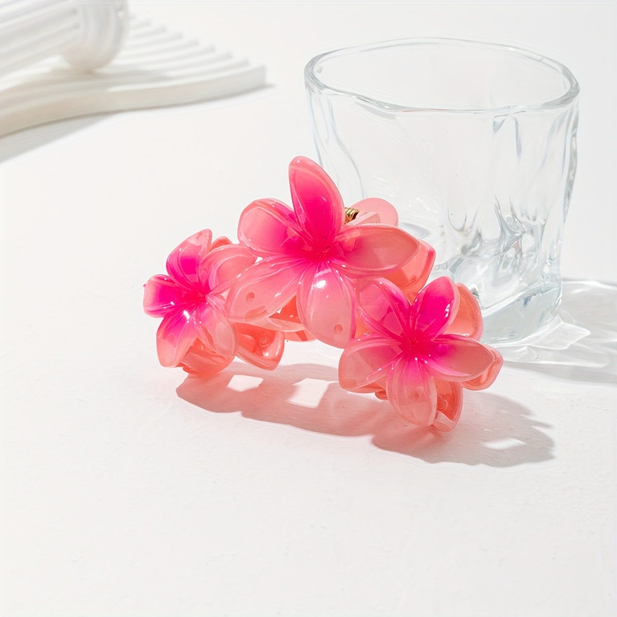 Gradient Color Flower Shaped Hair Claw Clips Nonslip Hair - Temu New ...