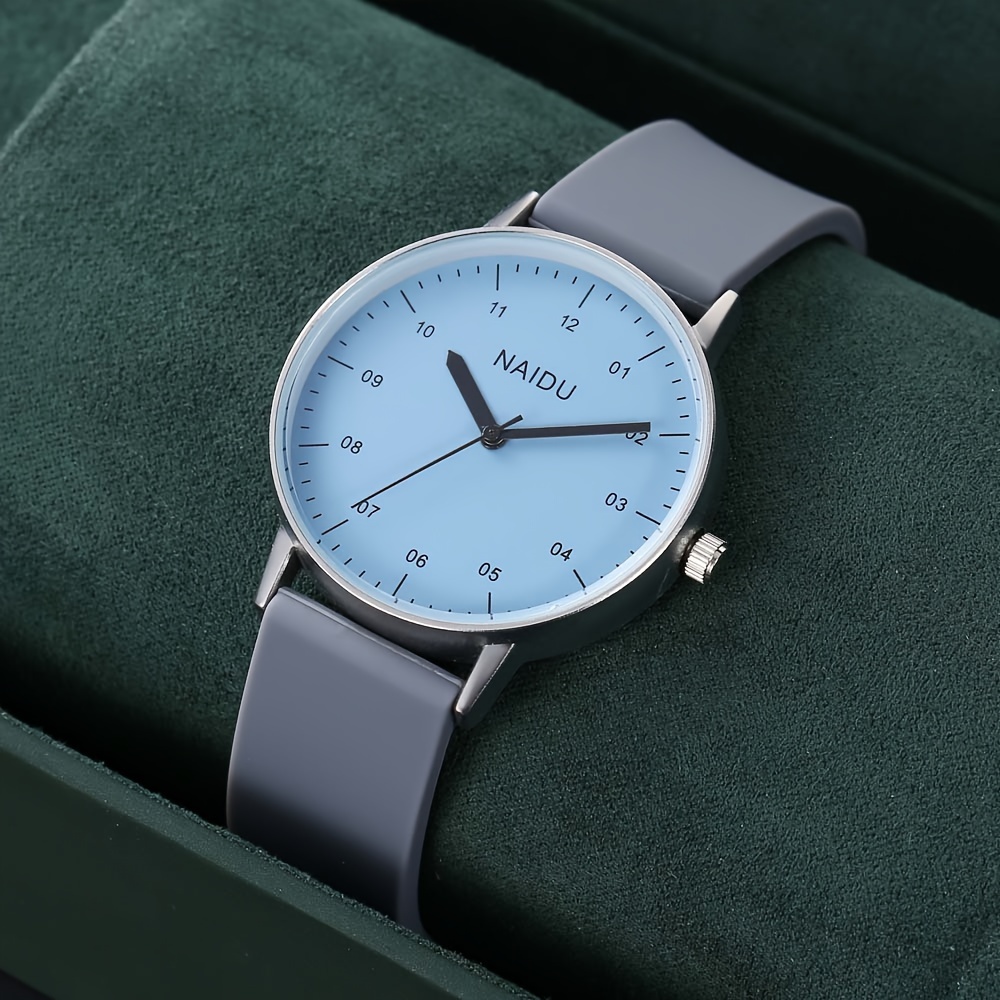 Casual Round Pointer Quartz Watch Minimalist Fashion Analog - Temu ...