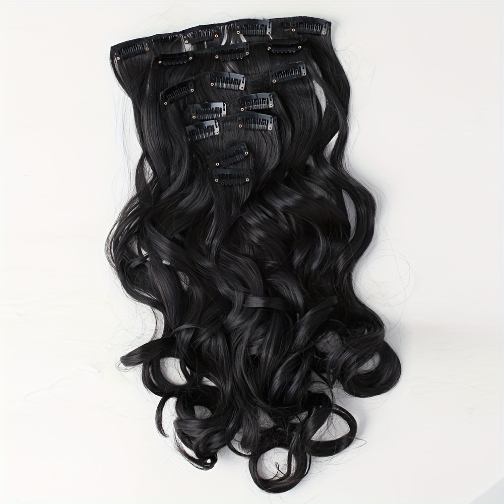 Clip In Hair Extensions Women Long Body Wavy Hair Extension - Temu Canada