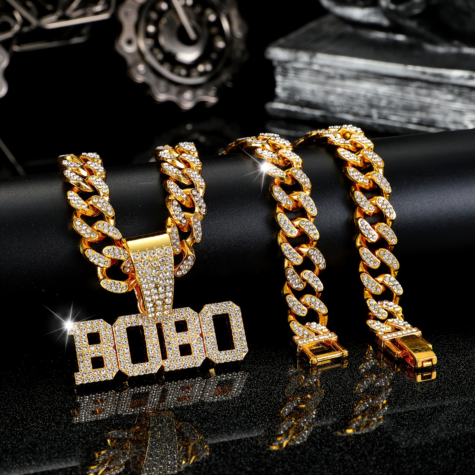 Hip hop Style Pendant Necklace With Cuban Chain Unisex - Temu United ...