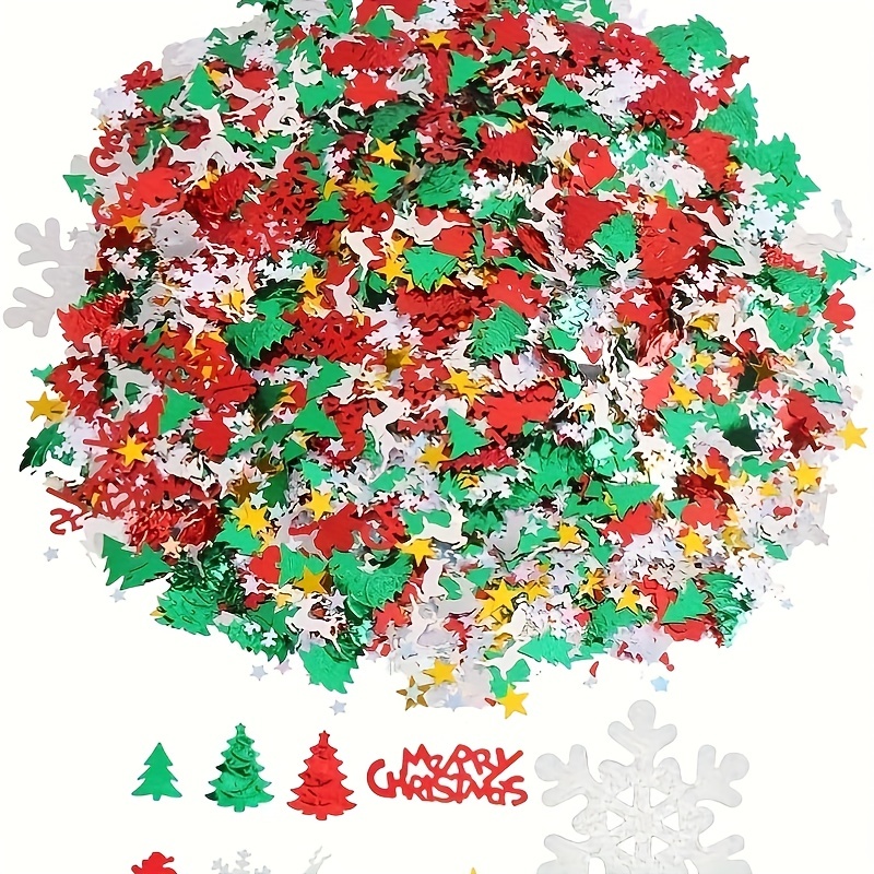 Christmas Confetti New Year Metallic Foil Confetti Sequins - Temu ...