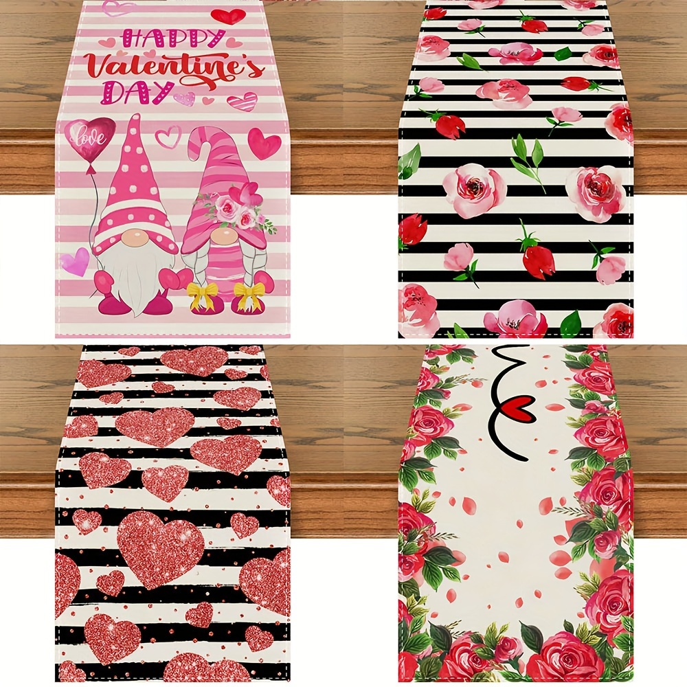 Valentine' S Day Table Runner Kitchen Dining Table Decor - Temu Australia