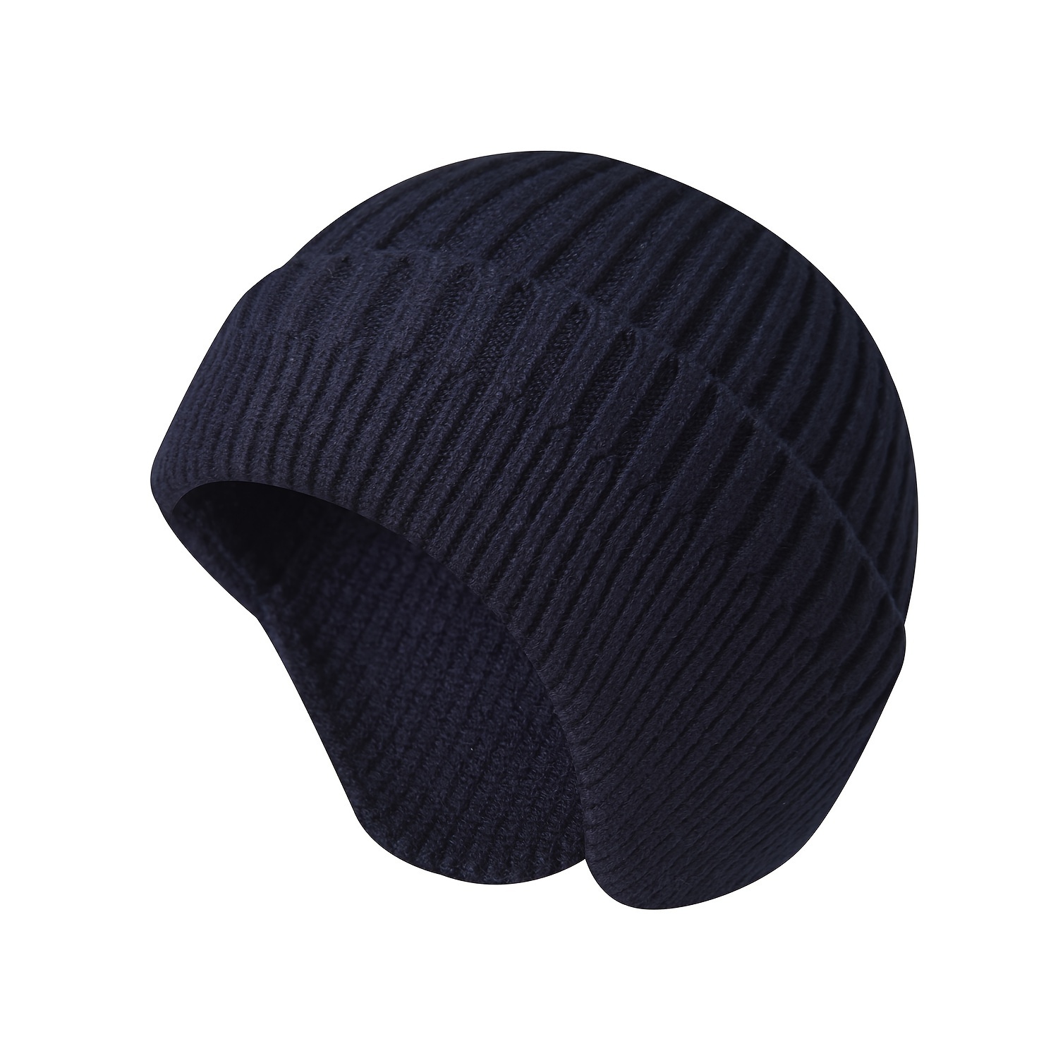 Ear Protection Winter Beanie Hat Solid Color Windproof - Temu Australia