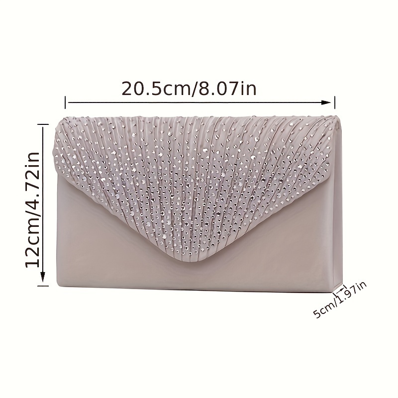 Rhinestones Square Evening Bag Chain Envelope Prom Purse - Temu Australia