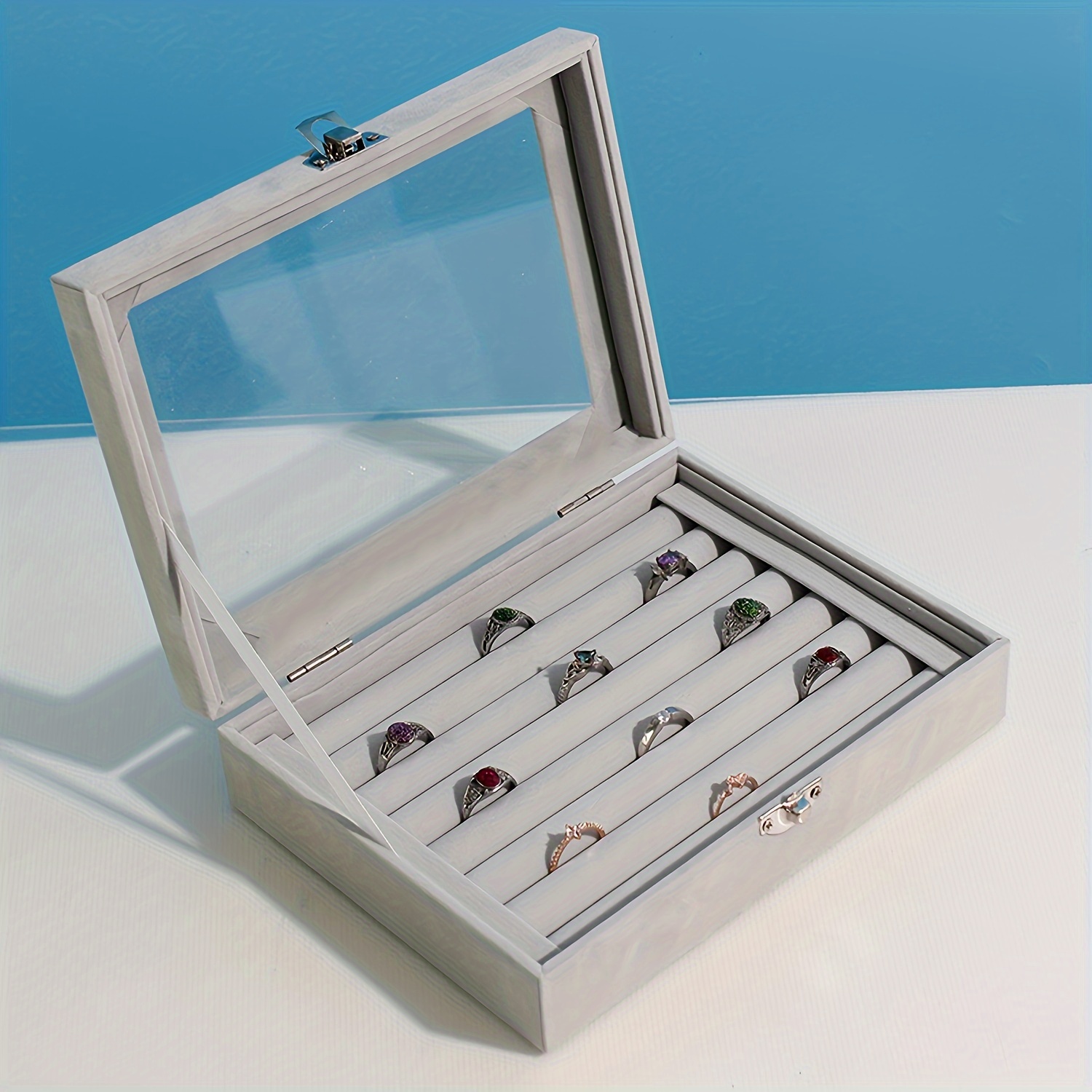 Ring Storage Box Bangle Storage Multi grid Jewelry Box Large - Temu ...