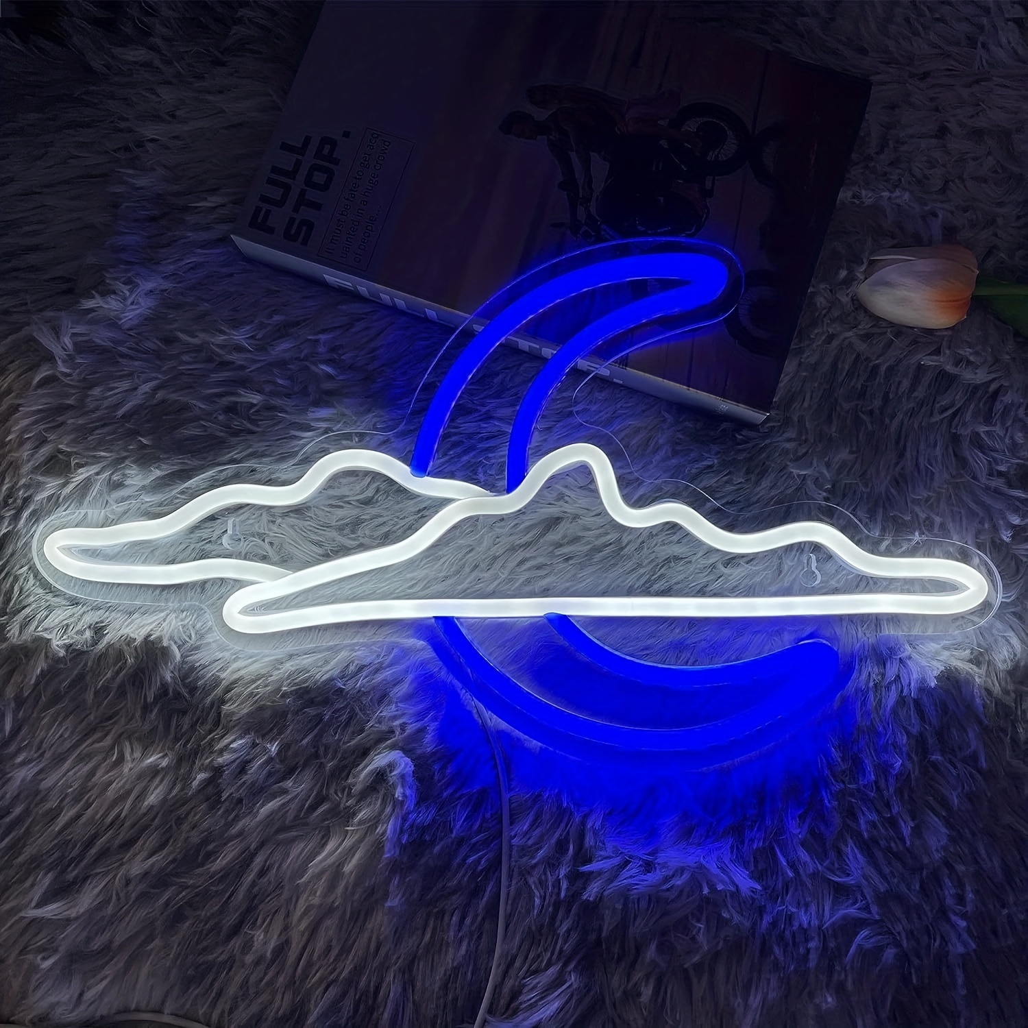 Cloud Moon Neon Sign Wall Decor Led Neon Light Room Bedroom - Temu