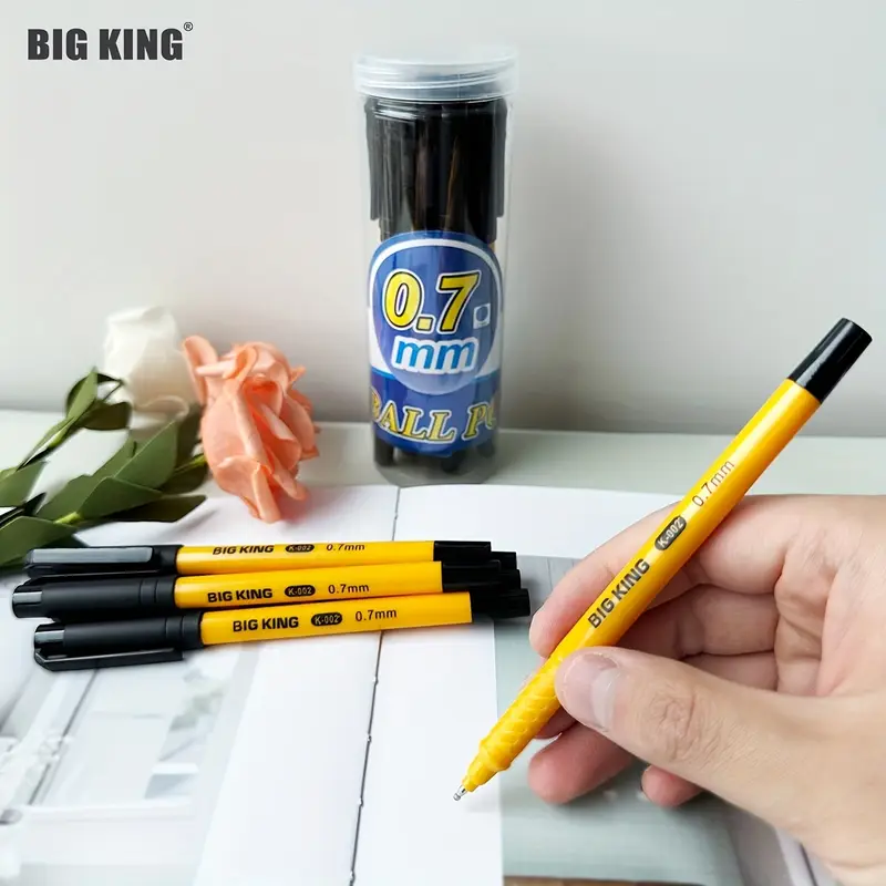 学校やオフィスでの滑らかな書き心地のための黒のボールペン 12 個パック Office And School Supplies Temu