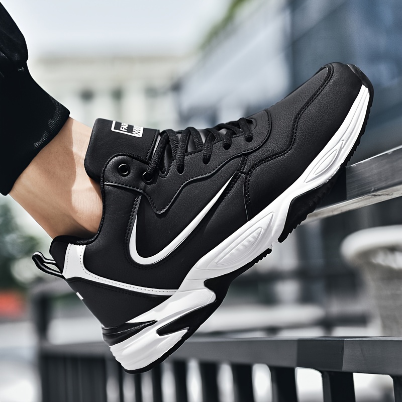 Zapatillas De Deporte De Moda Para Hombre De Talla , Cómodas Zapatillas Informales Con Cordones ...