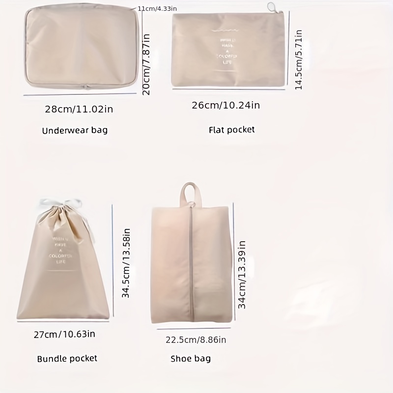 Travel Packing Cubes Portable Clothes Sorting Bag Mesh - Temu New Zealand