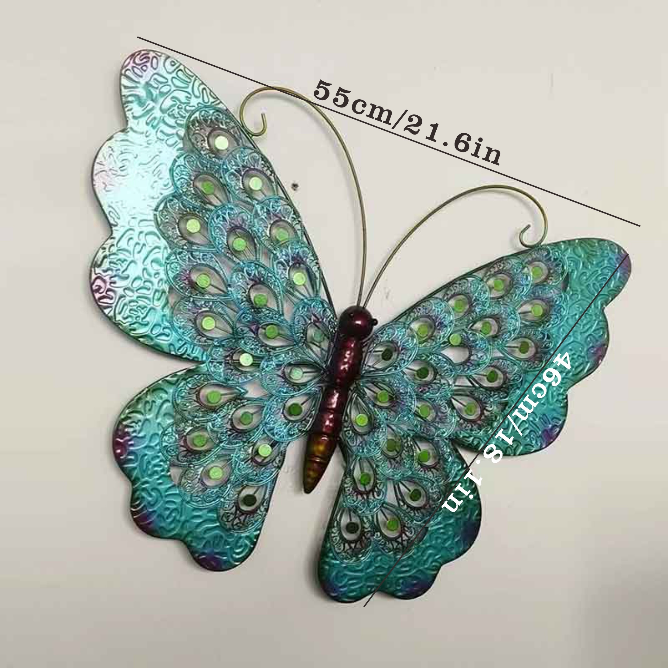 Metal Crafts Home Decoration, Three-dimensional Butterfly Multicolor ...