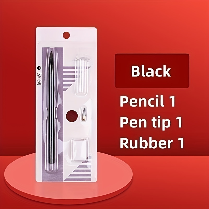 1pc Permanent Pencil Writing Pencil Black Technology Does Not Need To ...