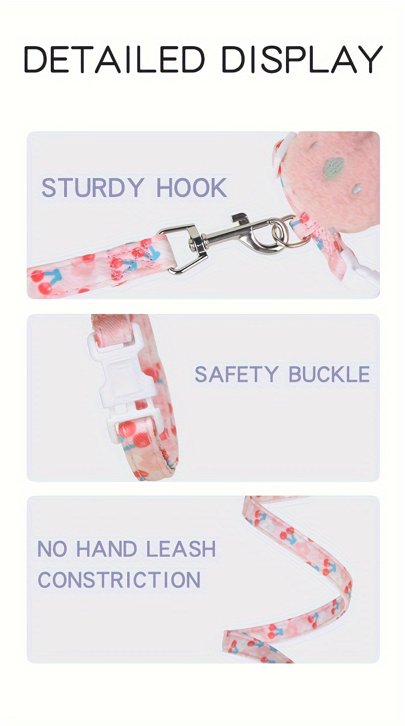 Cartoon Fruit Pattern Cat Harness Leash Set Escape Proof - Temu Denmark