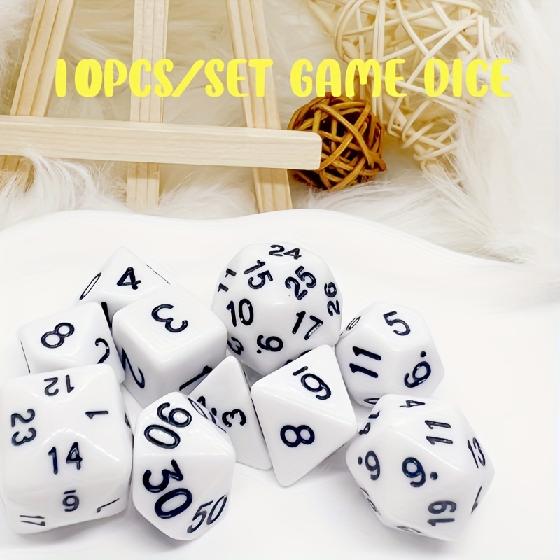 Colorful Acrylic Dice Set - Perfect For Trpg, Board Games, Math Games ...