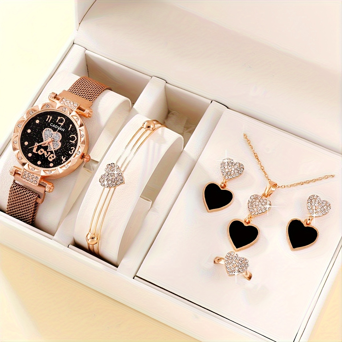 Women's Watch Romantic Love Heart Quartz Watch Luxury - Temu Portugal