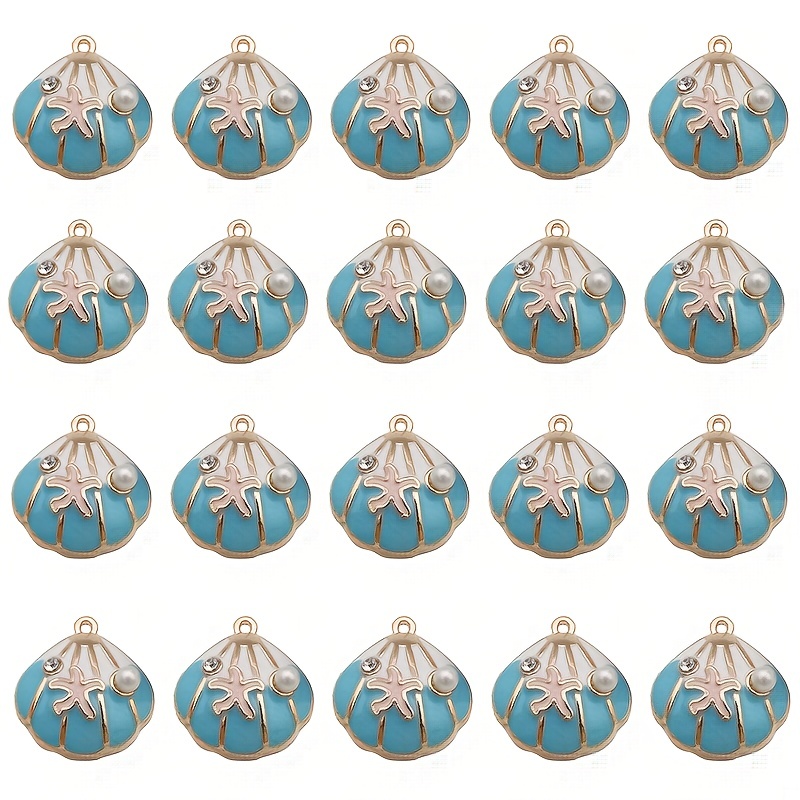 Alloy Enamel Shell Pendant Charms Jewelry Making Findings - Temu United ...