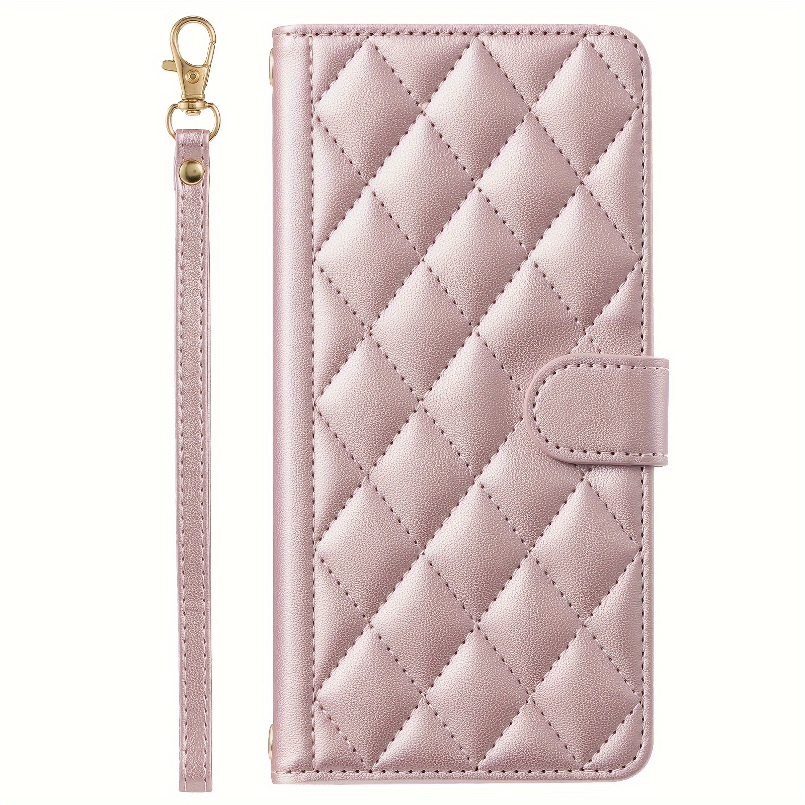 Small Plaid Pattern Luxury Artificial Leather Phone Case - Temu Canada