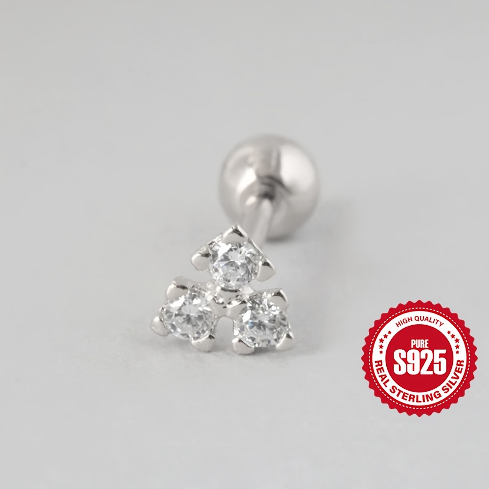 Single Tiny Exquisite Butterfly Shaped Stud Earrings 925 - Temu United Kingdom