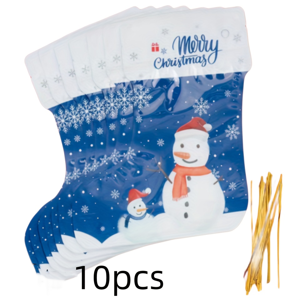 10 15pcs Christmas Candy Bags Cute Cartoon Candy Storage Pouch ...