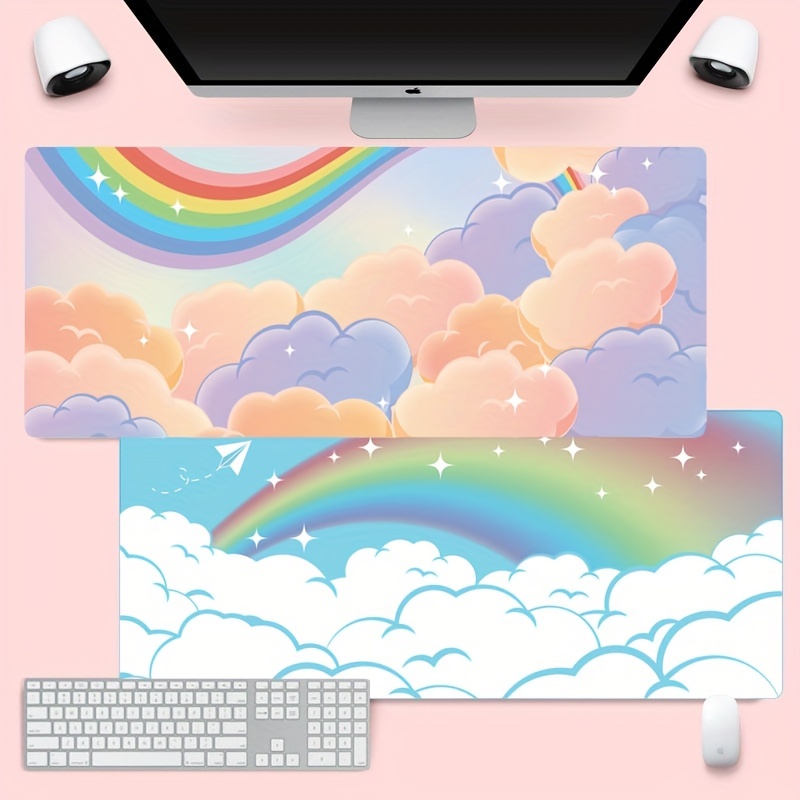 Extended Large Non slip Rubber Base Waterproof Keyboard Mat - Temu ...