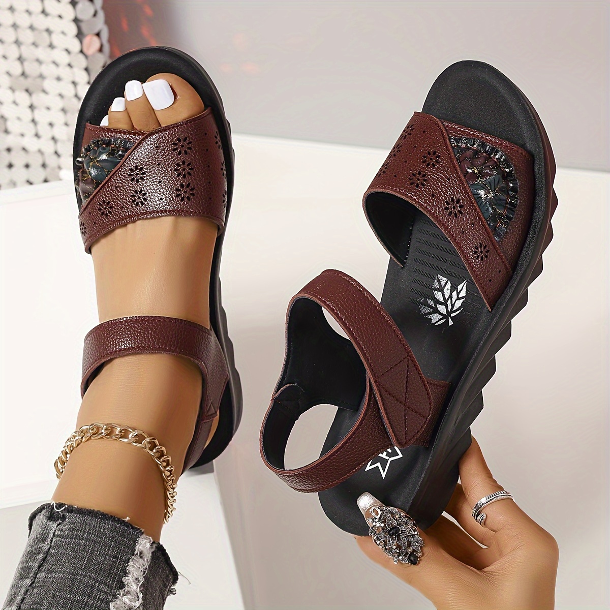 Mujer Sandalias Planas Verano Casual Cómodas Zapatos Aire - Temu Mexico