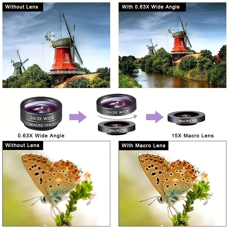 10 in 1 Mobile Phone Lens Kit: Fisheye Wide Angle - Temu United Kingdom