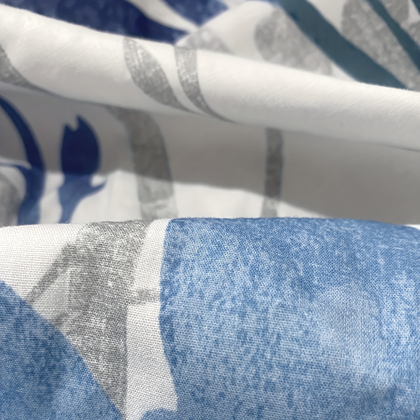 Fresh Cotton Duvet Cover Set Blue Floral Print Bedding Set - Temu Ireland