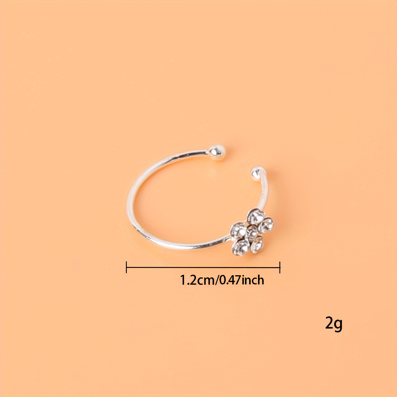 Mini Plum Flower Clip Hoop Nose Ring Elegant - Temu United Kingdom