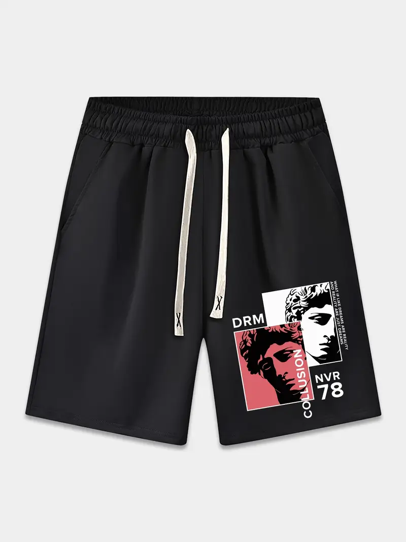 Drawstring Summer Mens Shorts Casual Sportswear With Pockets Elastic