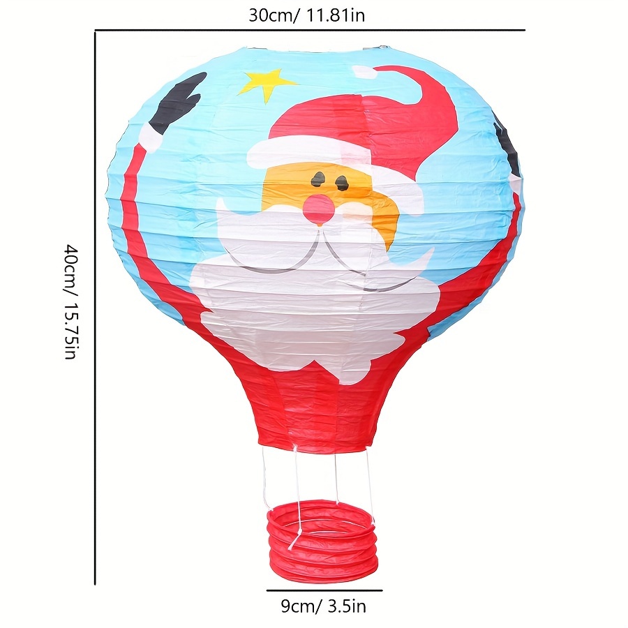 Hot Air Balloon Paper Lantern Christmas Decorations Scene - Temu