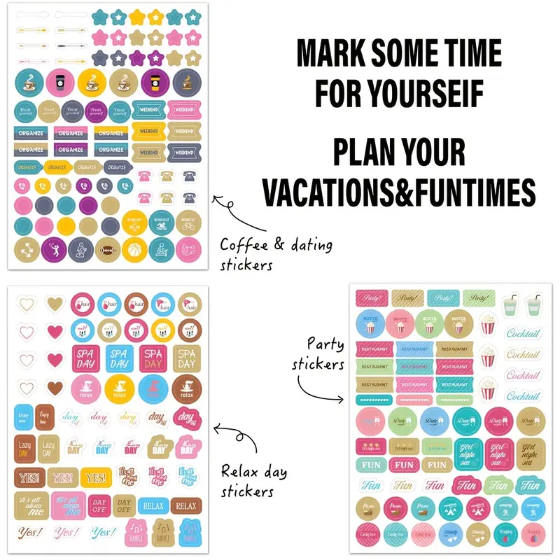 650 Stickers Aesthetic Planner Stickers Fun Planning Perfect - Temu