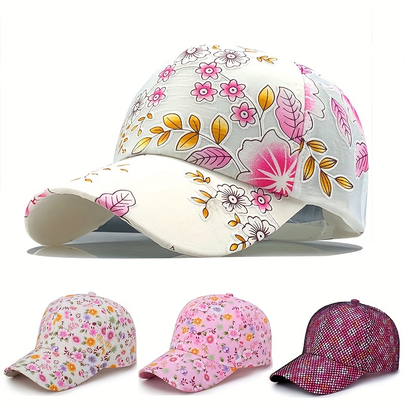 Broken Flower Print Baseball Cap For Spring And Summer Outdoor | Shop ...