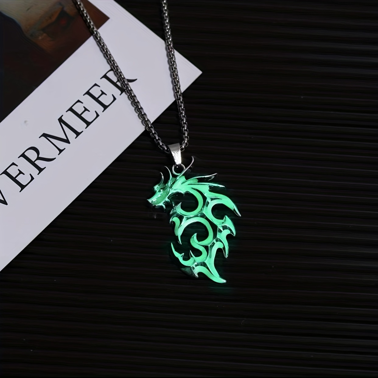 Men's Domineering Luminous Flame Dragon Necklace Trendy - Temu United ...