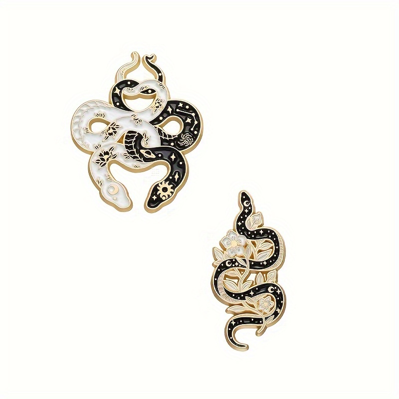 Butterfly Snake Enamel Pins Sun Moon Snake Brooches Lapel - Temu United ...