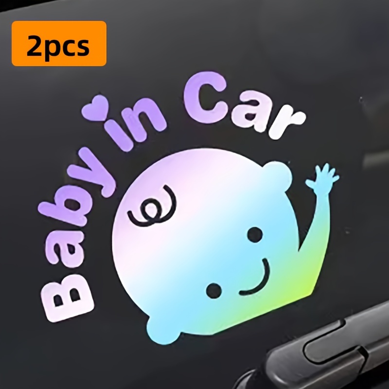 Baby In Car Reflective Warning Stickers Car Window Stickers - Temu Canada