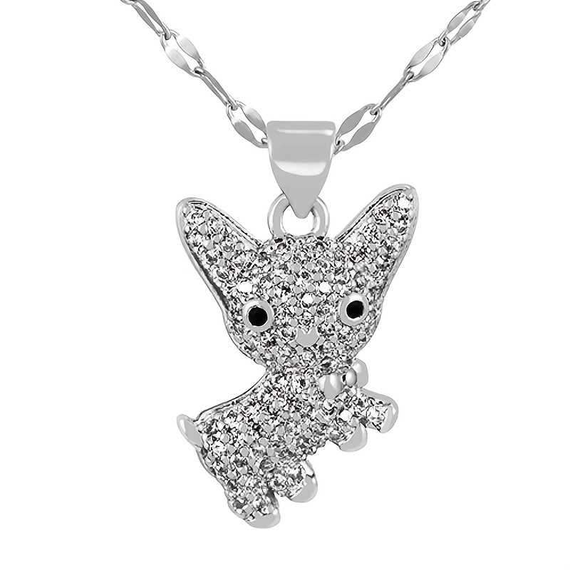 Lovely Animal Themed Necklace Zircon Pendant Necklace Bling - Temu New ...