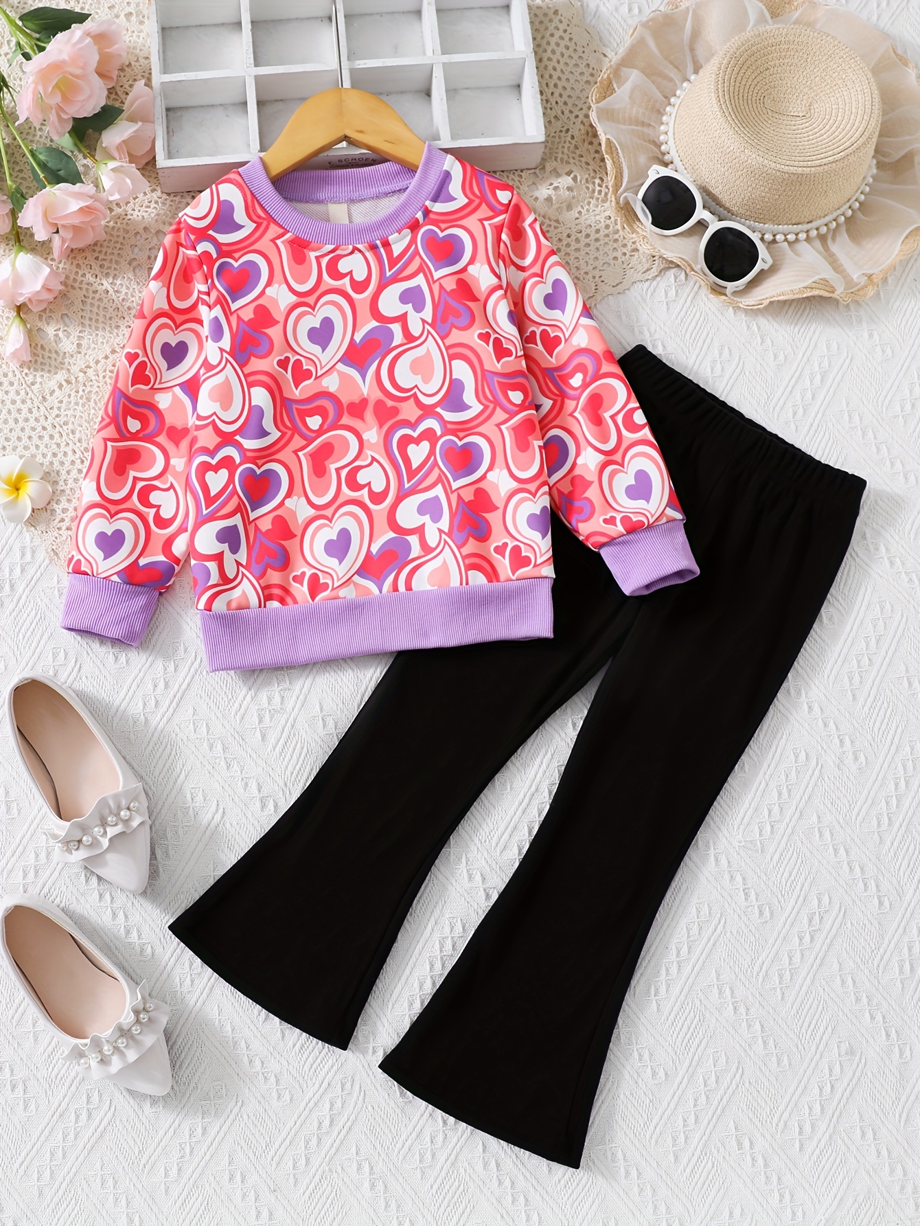 seasonal must girls' trendy casual outfit set colorblock - Temu Australia