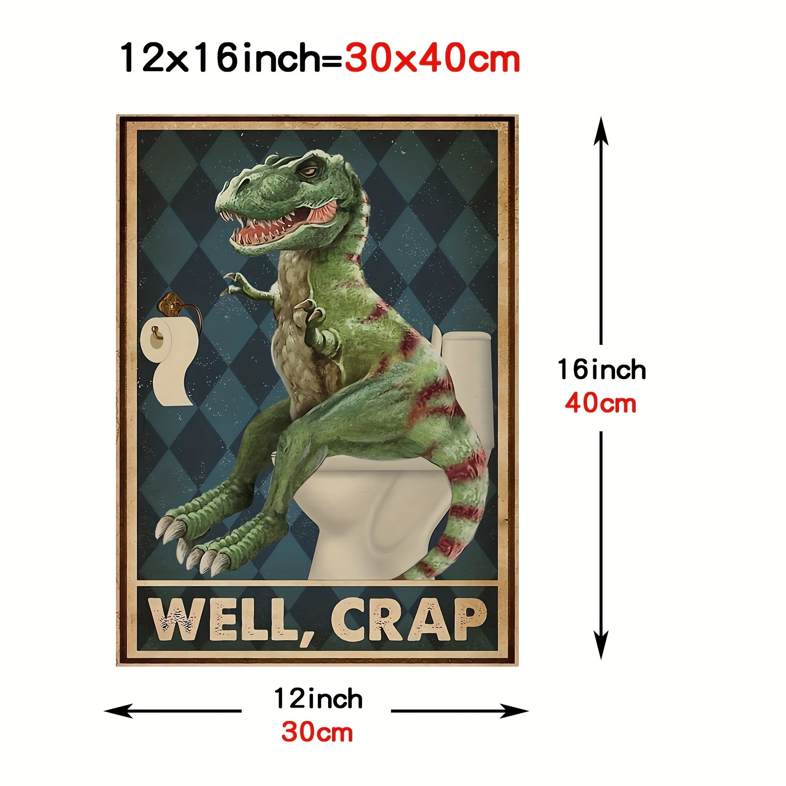 Well Crap Dinosaur T rex Wall Art Canvas Painting Well Crap - Temu