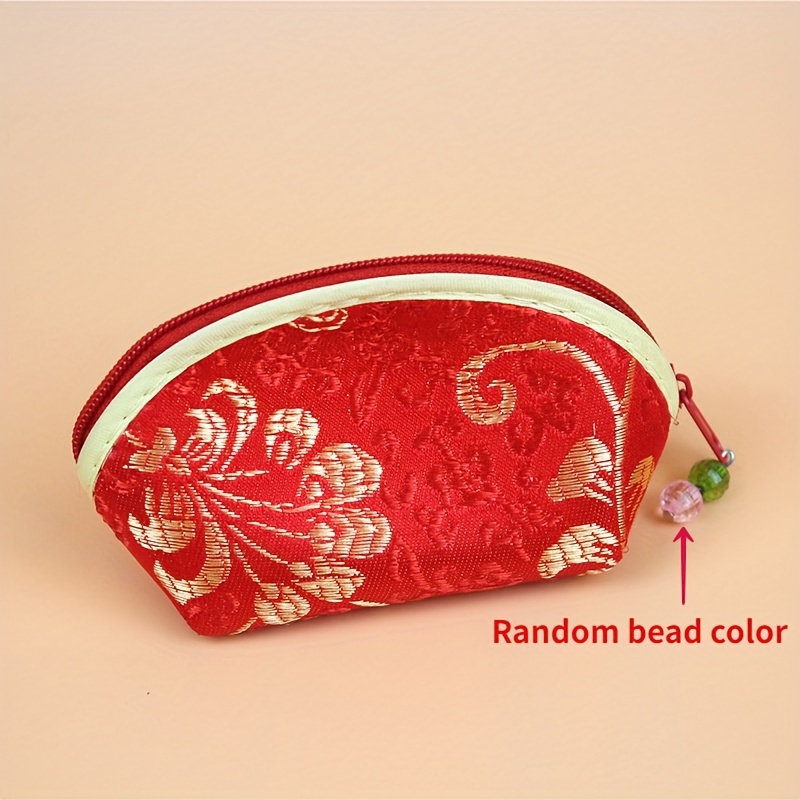 Mini Vintage Pattern Clutch Coin Purse Zipper Storage Bag - Temu United ...