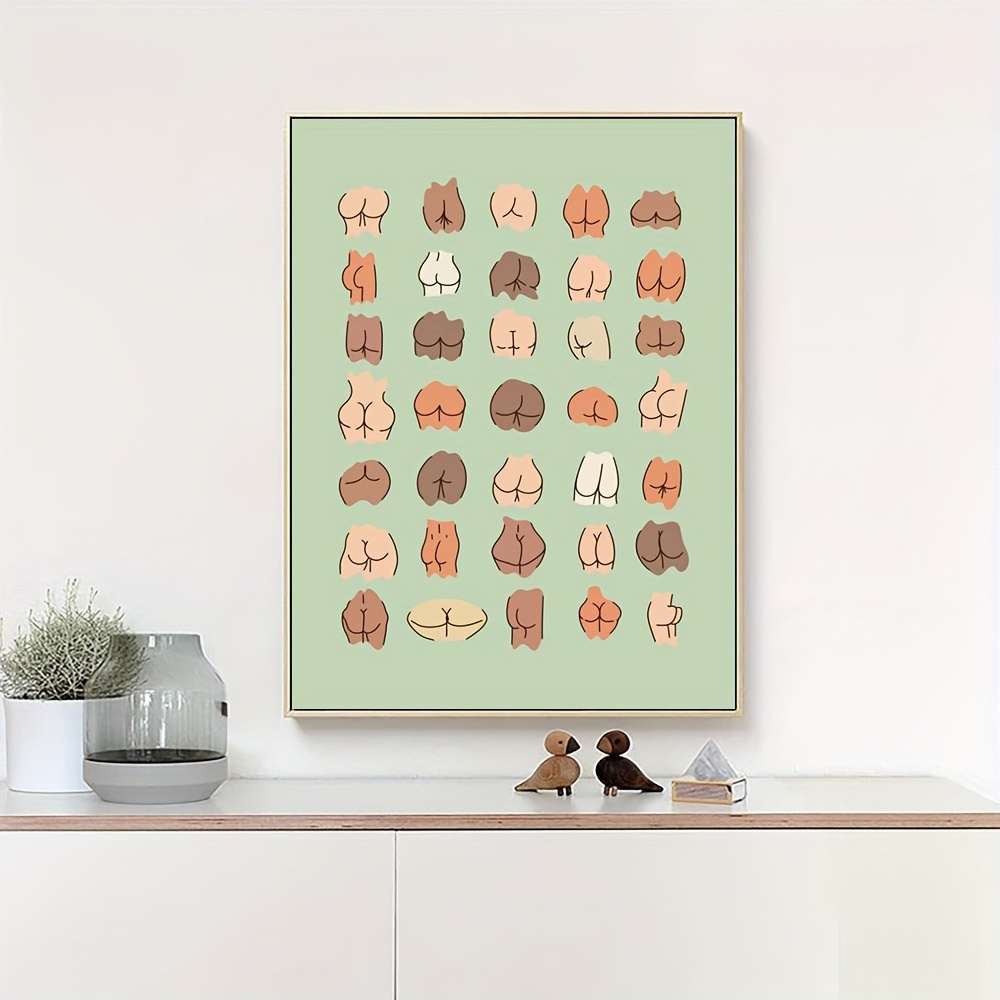 canvas poster funny butt gallery painting canvas aesthetic - Temu