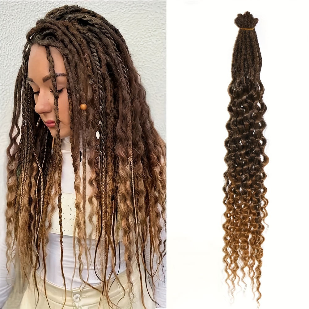 Double Ended Curly Ends Dreadlock Extensions Synthetic Hair - Temu ...