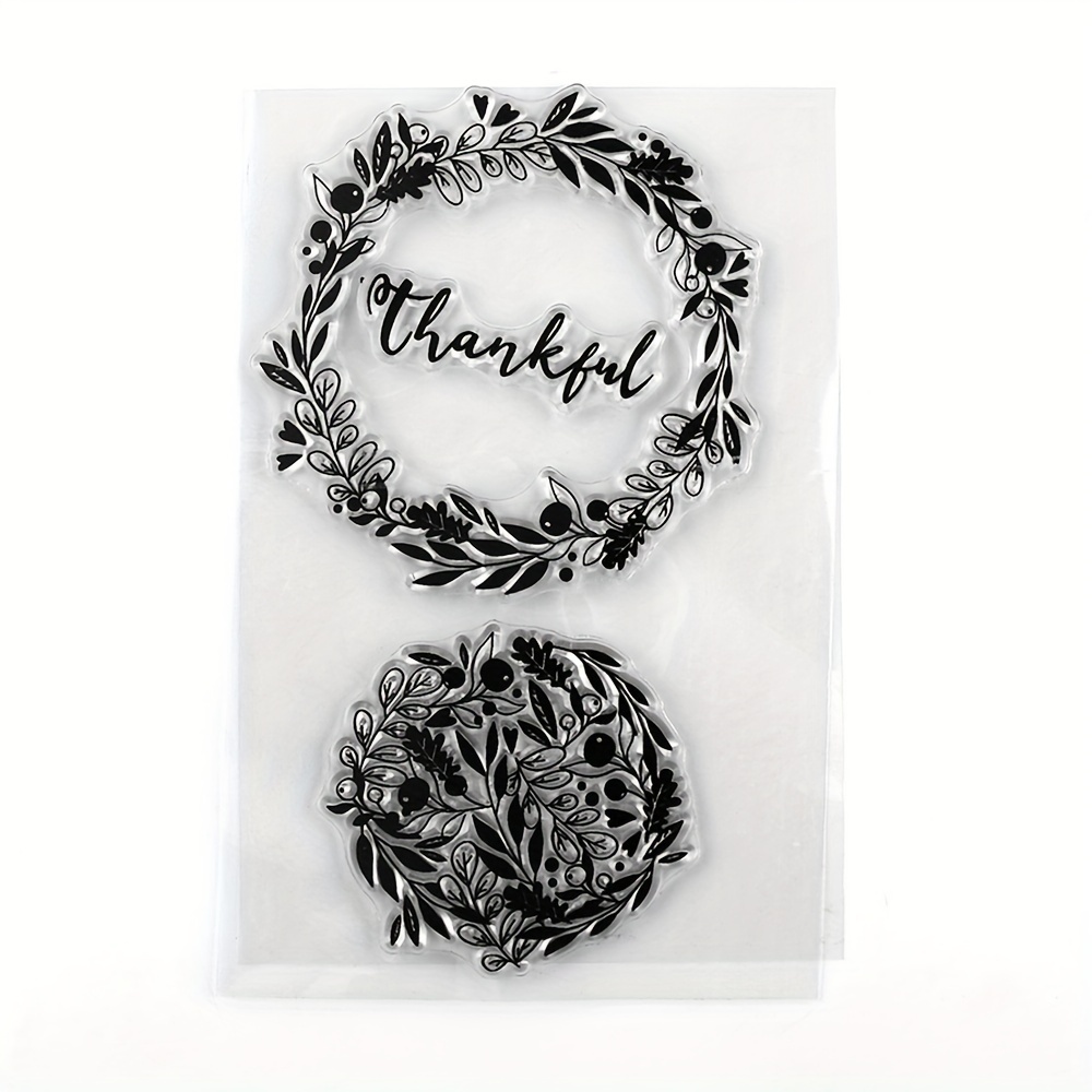 Flower Wreath Stamps Diy Album Card Making - Temu